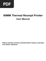 YHD-80E Thermal Receipt Printer Specs | PDF | Printer (Computing) | Office Equipment