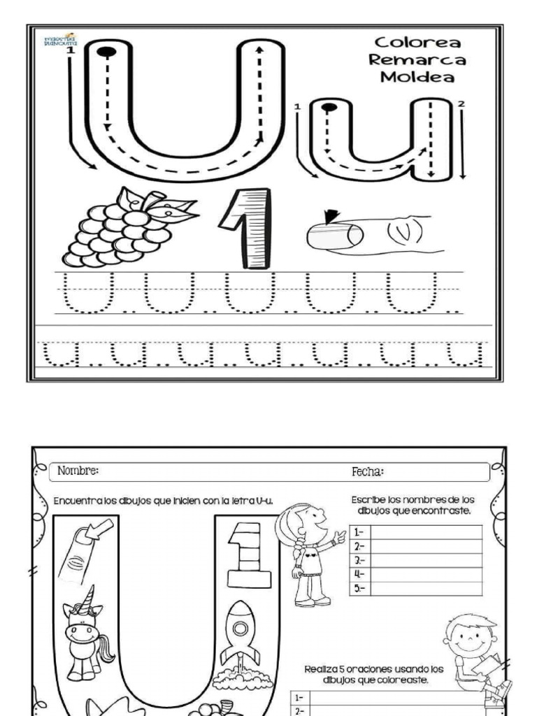 Reconociendo La Vocal Uu | PDF