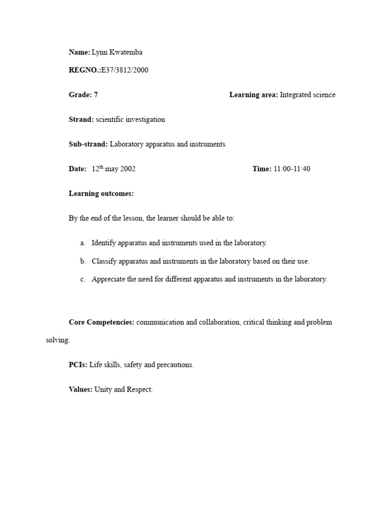 Group21 Lesson Plan | PDF | Filtration | Learning