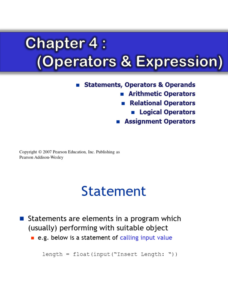 Week4 Chapter4 | PDF | Boolean Data Type | Computer Programming