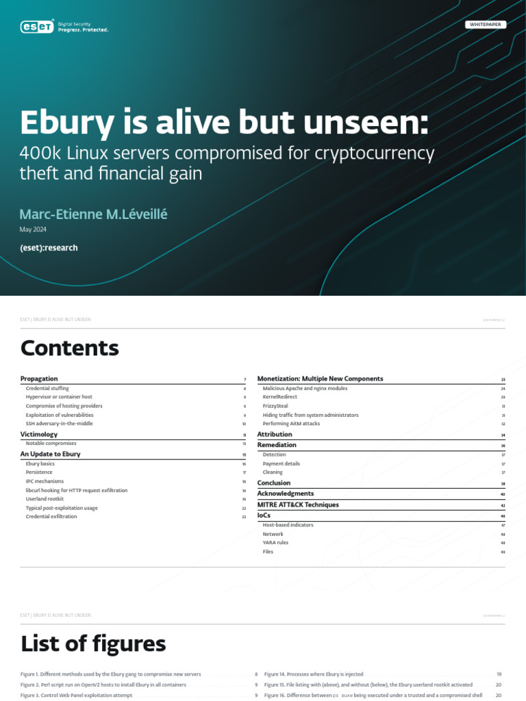ESET - Ebury-Is-Alive-But-Unseen | PDF | Networking | Internet & Web