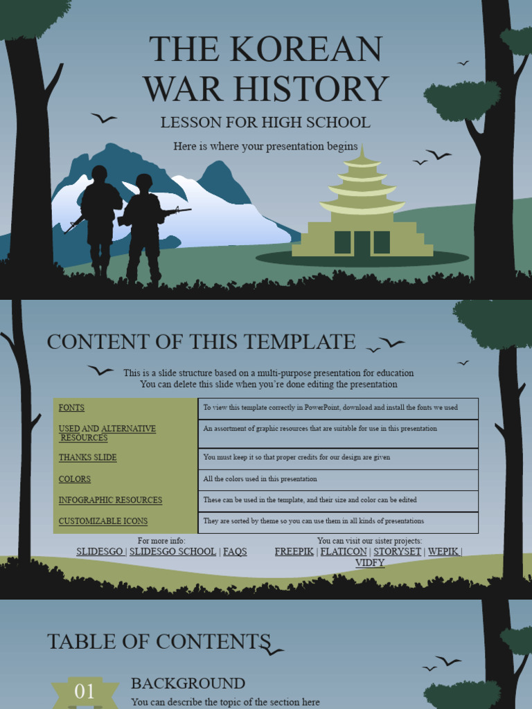 Korean War Presentation Template | PDF | Planets | Sun