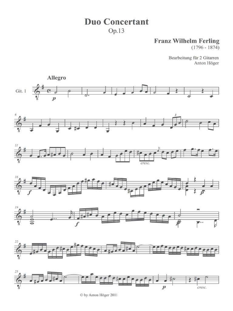 Duos Concertantes Ferling | PDF