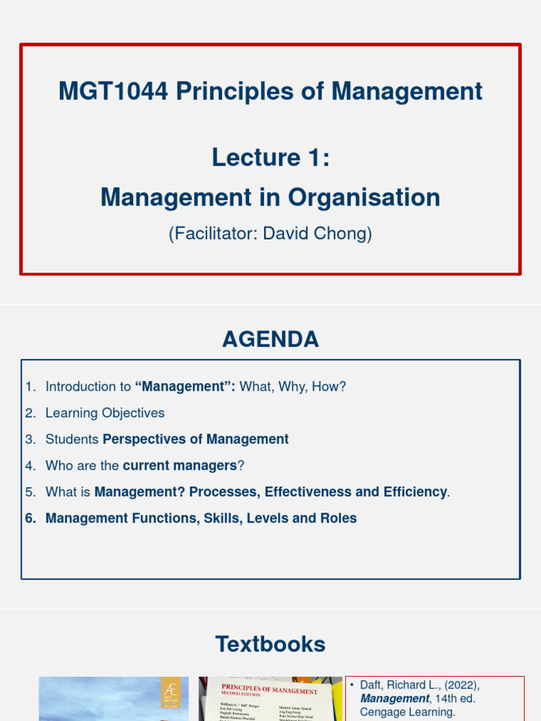 Management Lecture 1 | Download Free PDF | Skill | Goal