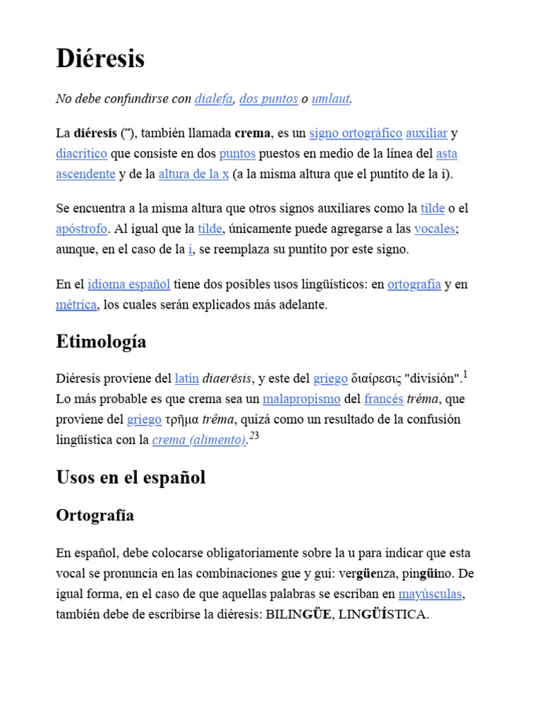 Diéresis | PDF | Lingüística | Escritura latina