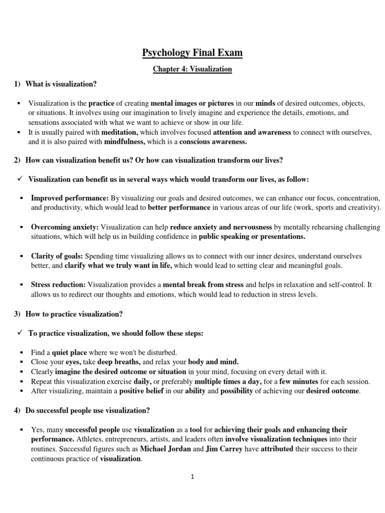 Psychology Final Exam | PDF | Gratitude | Mind Psychology Final Exam | PDF | Gratitude | Mind