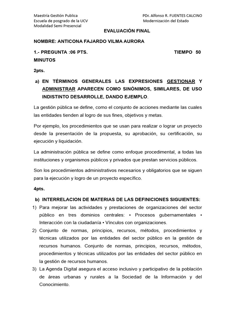 Examen FINAL 28ABR GP 2024 | PDF | Administración Pública | Gobierno E