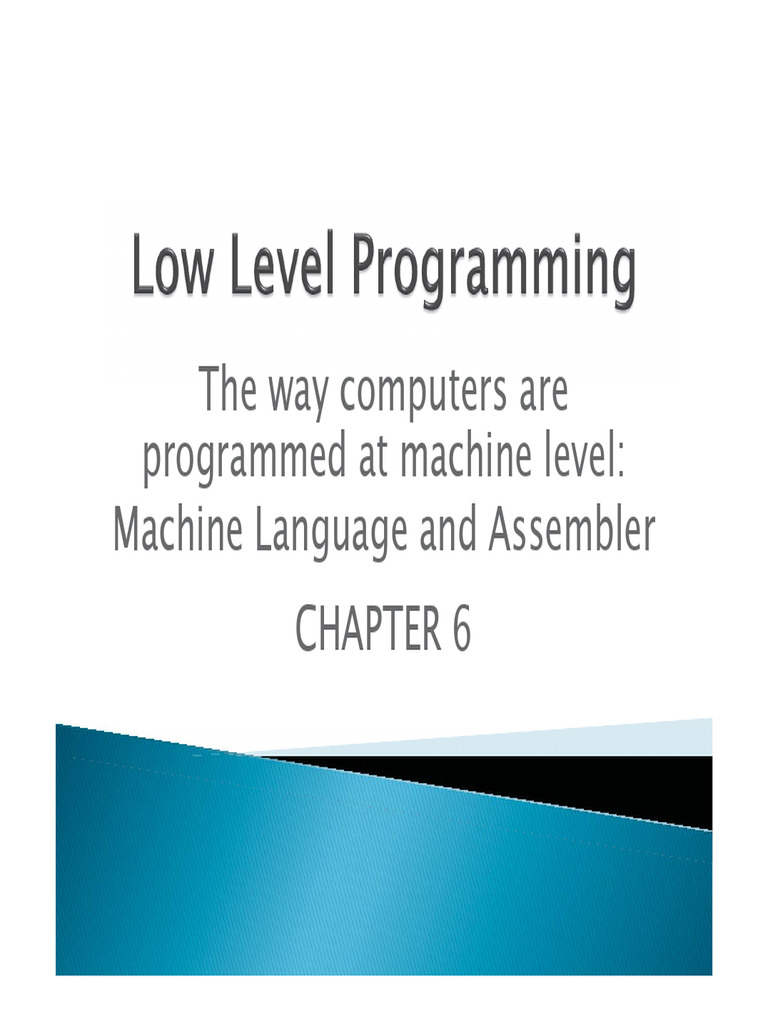 HF Low Level Programming (Half) | PDF | Computer Science | Computer Architecture