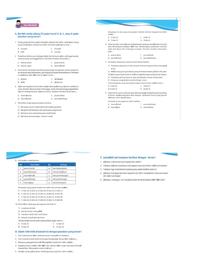 Kelas 5 Hari Akhir | PDF