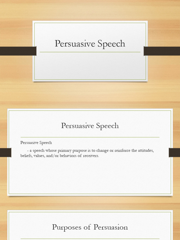 Persuasive Speech 2 | PDF | Persuasion | Attitude (Psychology)