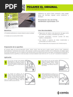 Adhesivo Pegavitro® para Pisos y Muros | PDF | Hormigón | Agua