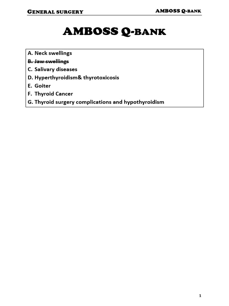 Amboss Q-Bank 2 (Part 2) (Finale) | PDF | Thyroid | Clinical Medicine