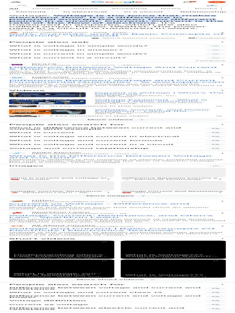 Voltage vs Current Explained | PDF | Voltage | Electric Current