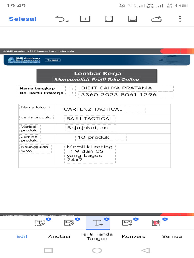 Pendaftaran Tni Al Contoh | PDF