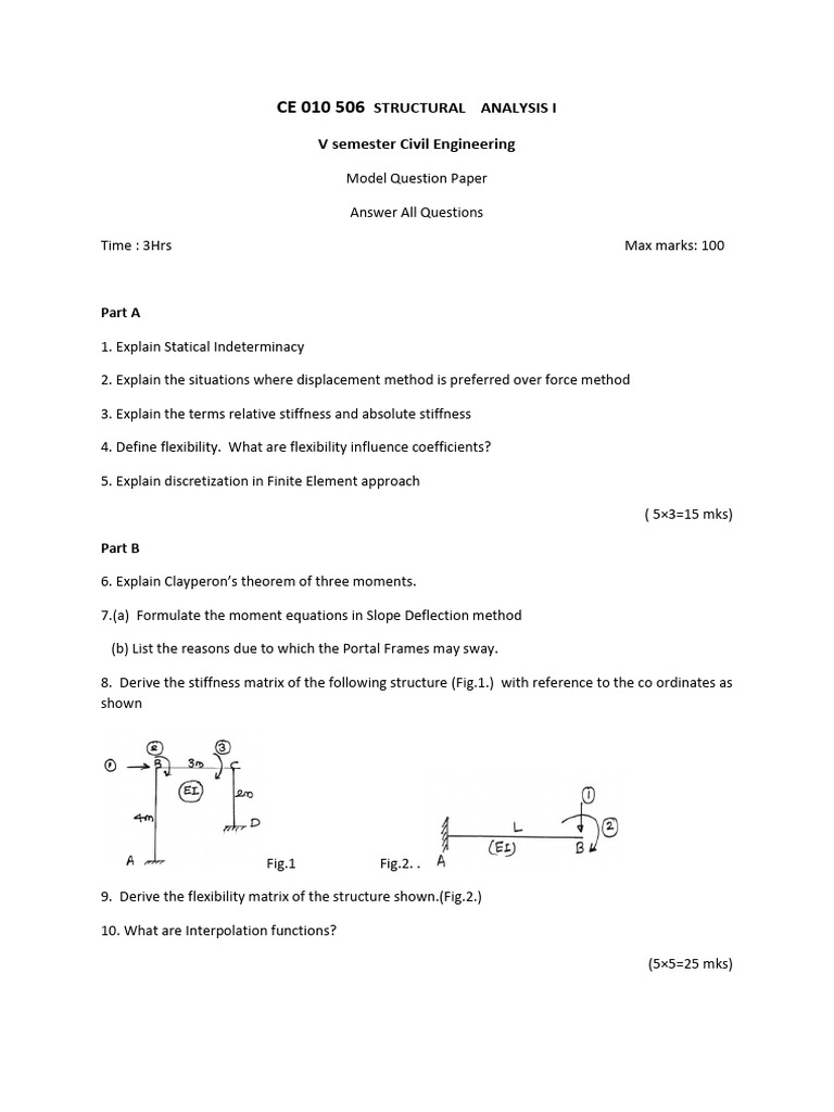 CE506 | PDF | Beam (Structure) | Stiffness
