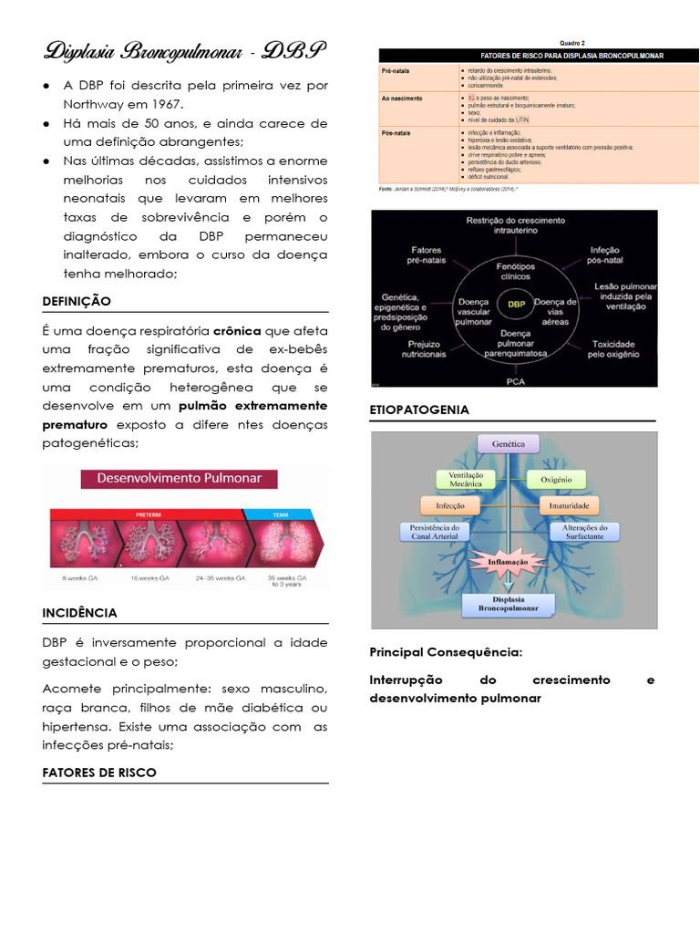 Resumo DPB | PDF | Doença de obstrução pulmonar crônica | Doenças e ...