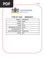 2024 Geo Grade 12 Research Task | PDF | Geography | Urbanization
