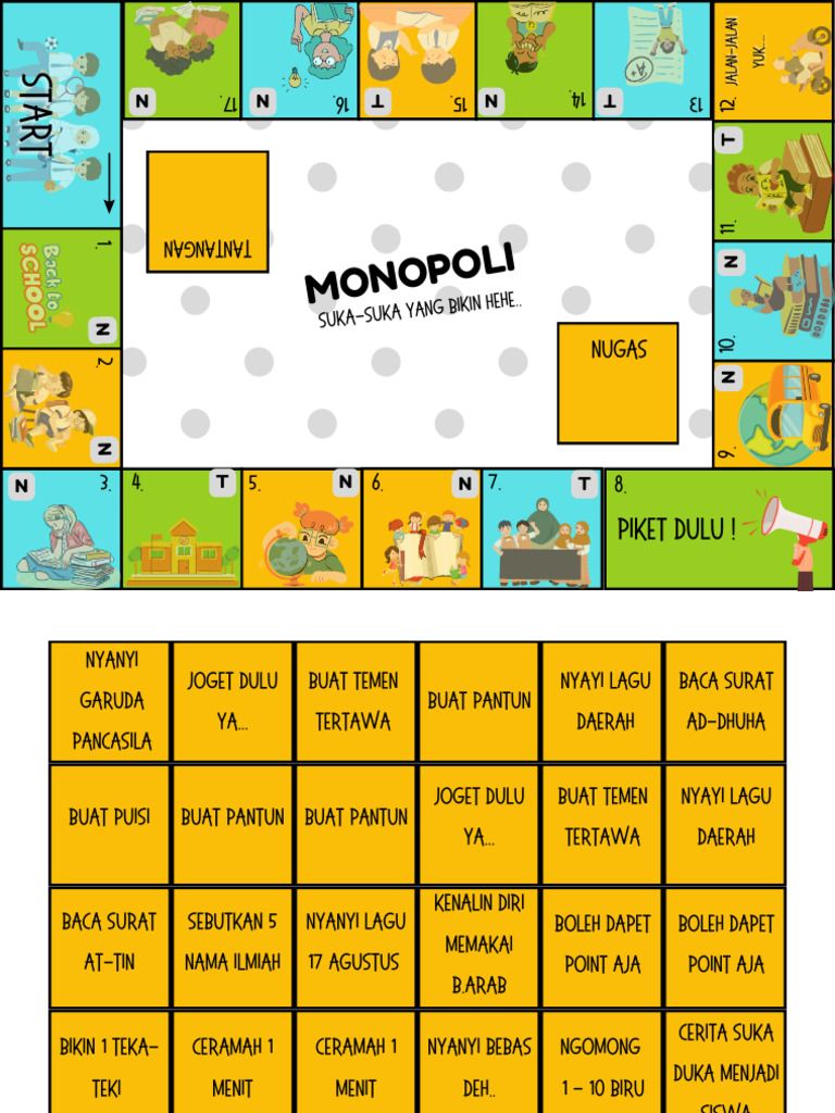 Back To School Team Building Board Game Set | PDF