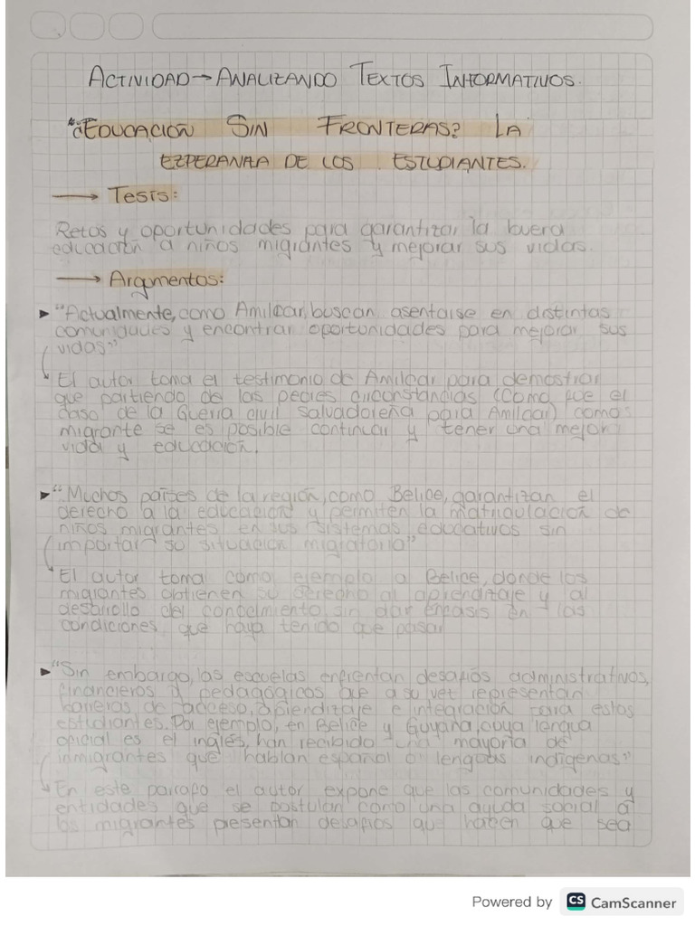 Análisis Texto Informativo | PDF