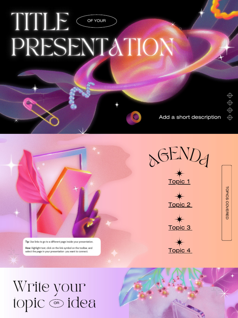 Black Pastel Purple Pastel Orange Trendy Cosmic Gradients Creative Presentation | PDF | Software ...