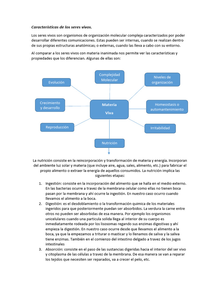 C. Seres Vivos | PDF | Nutrientes | Digestión