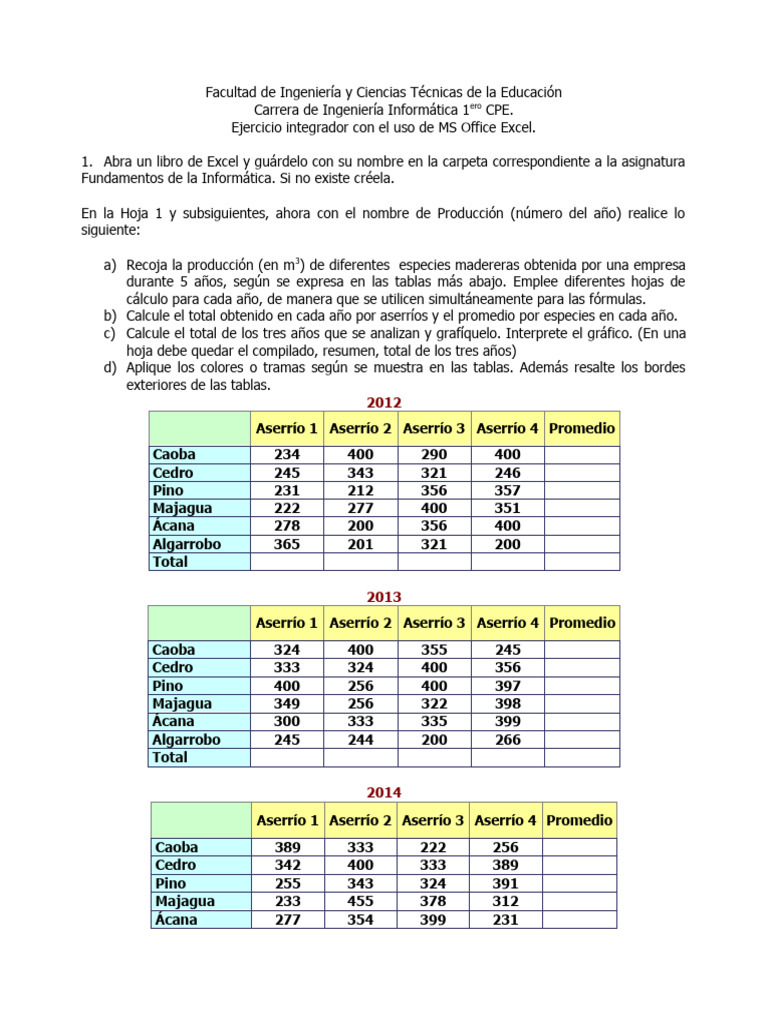 Ejercicio Integrador Excel | PDF | Microsoft Windows | Microsoft