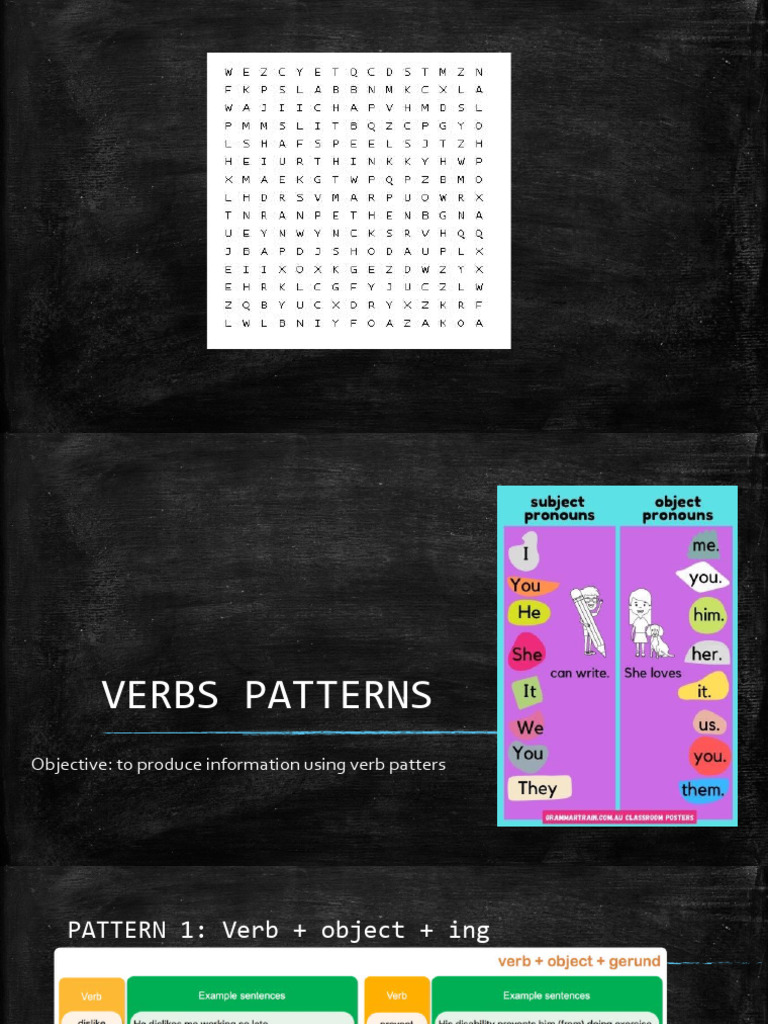 Verbs Patterns | PDF | Career & Growth