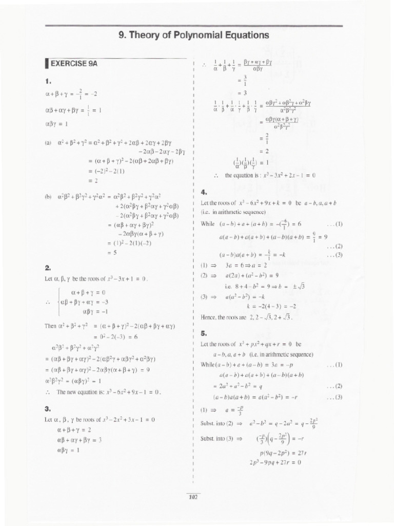 Algebra Ch09 | PDF