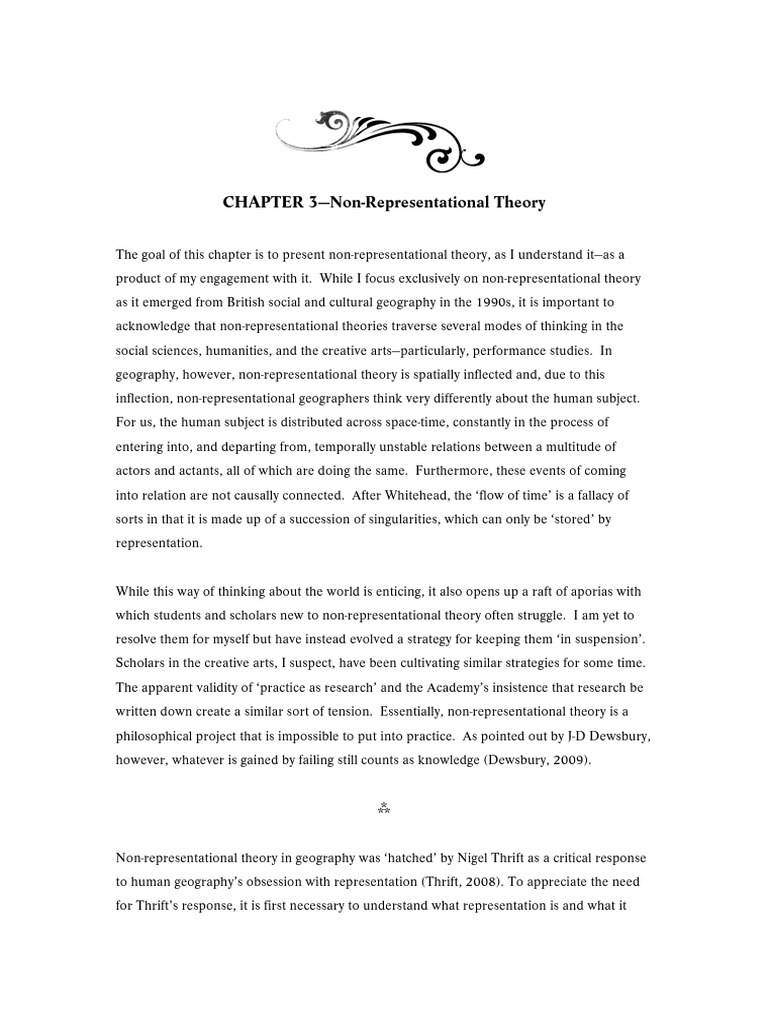 Non-Representational Theory in Geography | PDF
