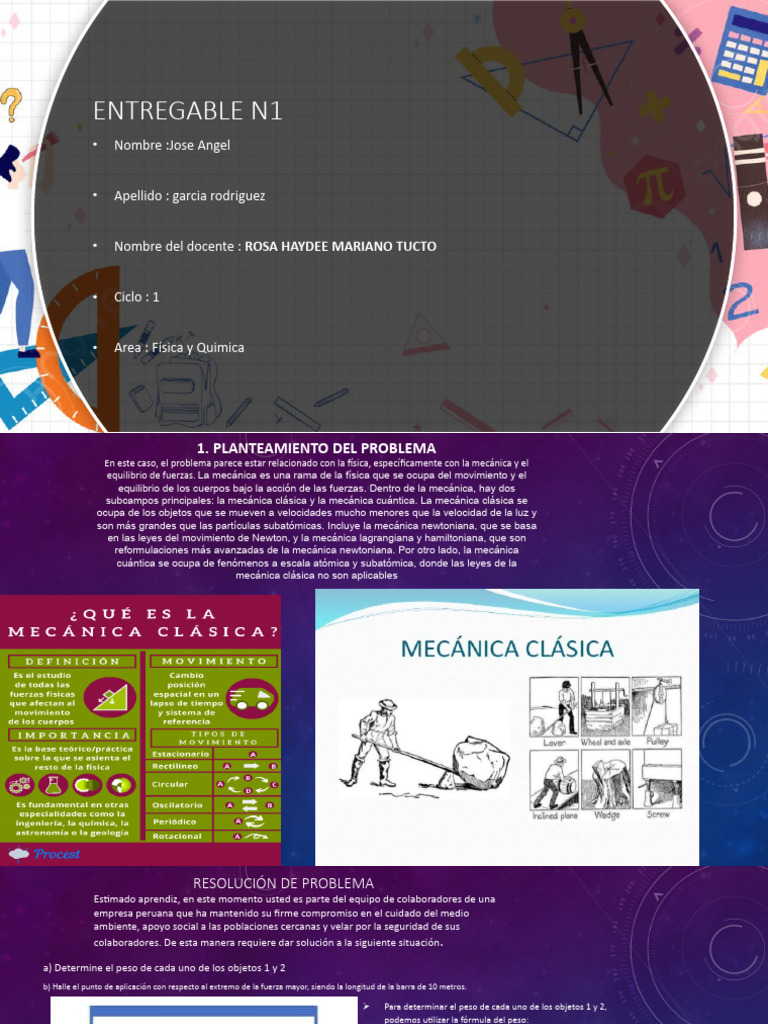 Presentación Quimica | PDF | Mecanica clasica | Mecánica