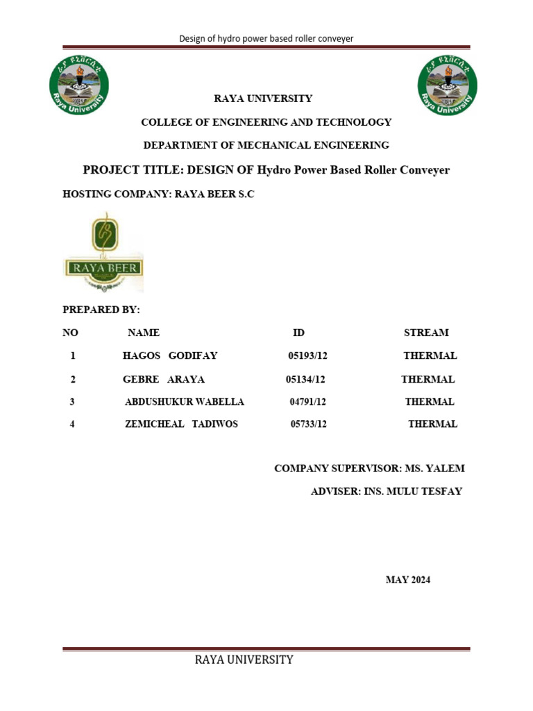 Internship Report Final | PDF | Brewing | Malt