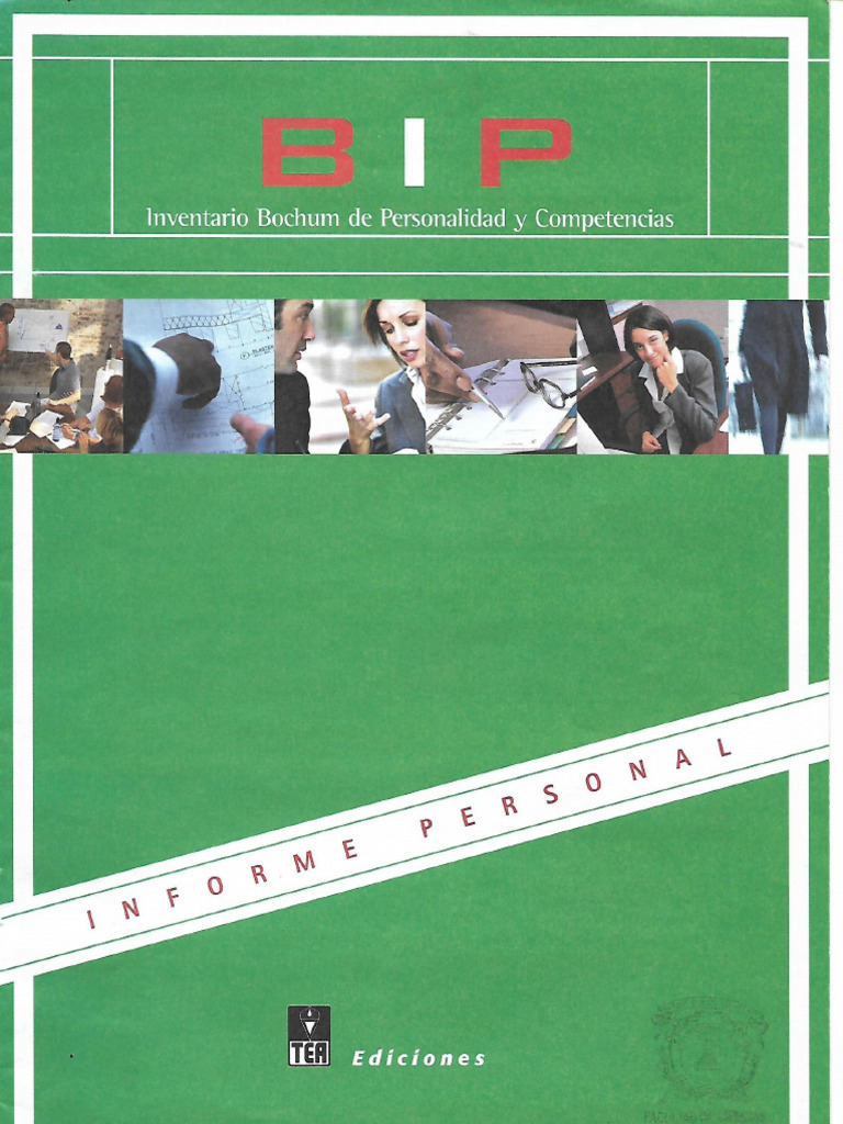 BIP Cuadernillo Resultados Informe Personal | PDF
