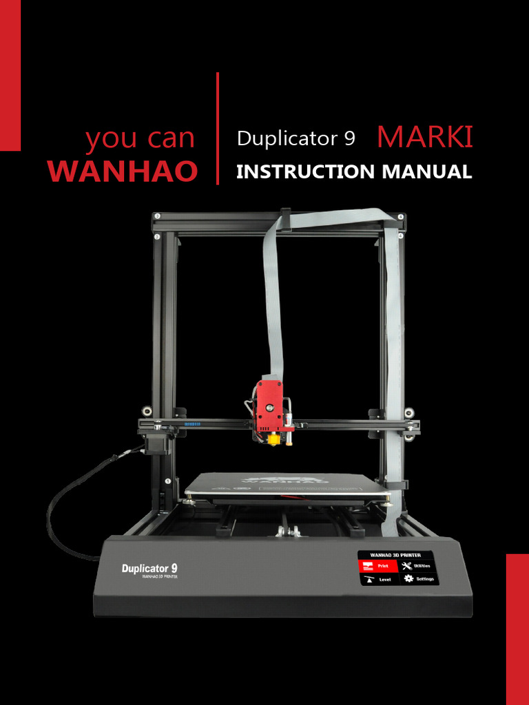 Whanao D9 User Manual | PDF | 3 D Printing | 3 D Computer Graphics