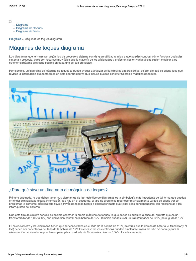 Máquinas de Toques Diagrama ¡Descarga & Ayuda 2021! | PDF | Inductor ...