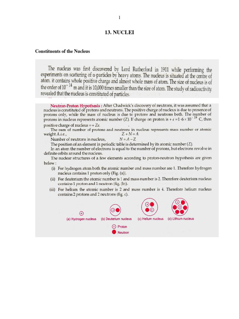 13 Nuclei | Download Free PDF | Nuclear Force | Atomic Nucleus