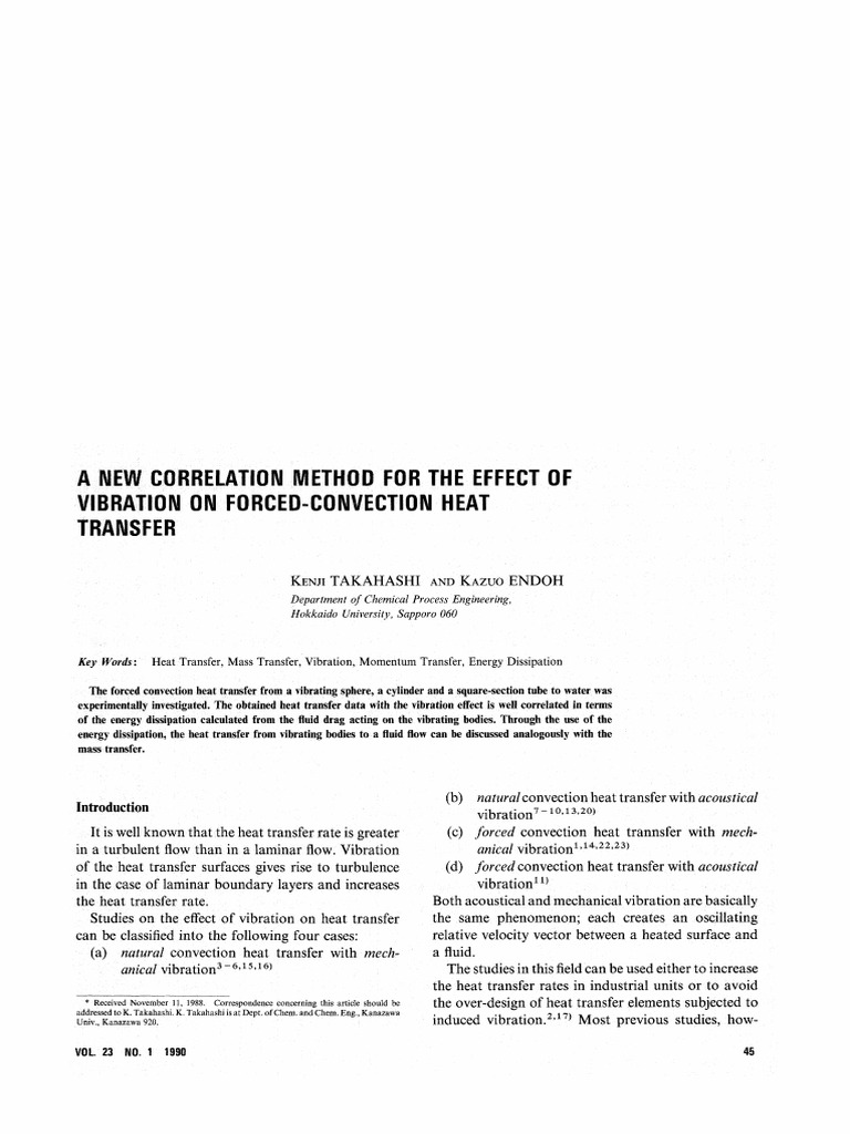 1990 - Takahashi - A New Correlation Method For The Effect of Vibration On Forced Convection ...
