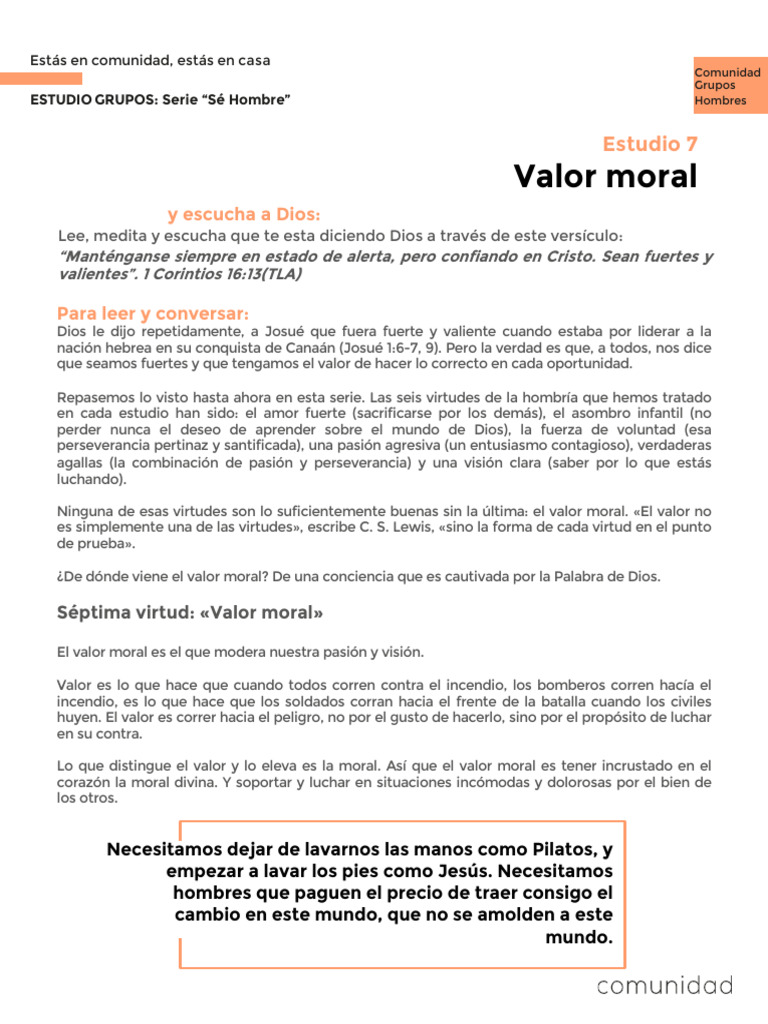 Serie 7 Valor Moral | PDF | Moralidad | Virtud