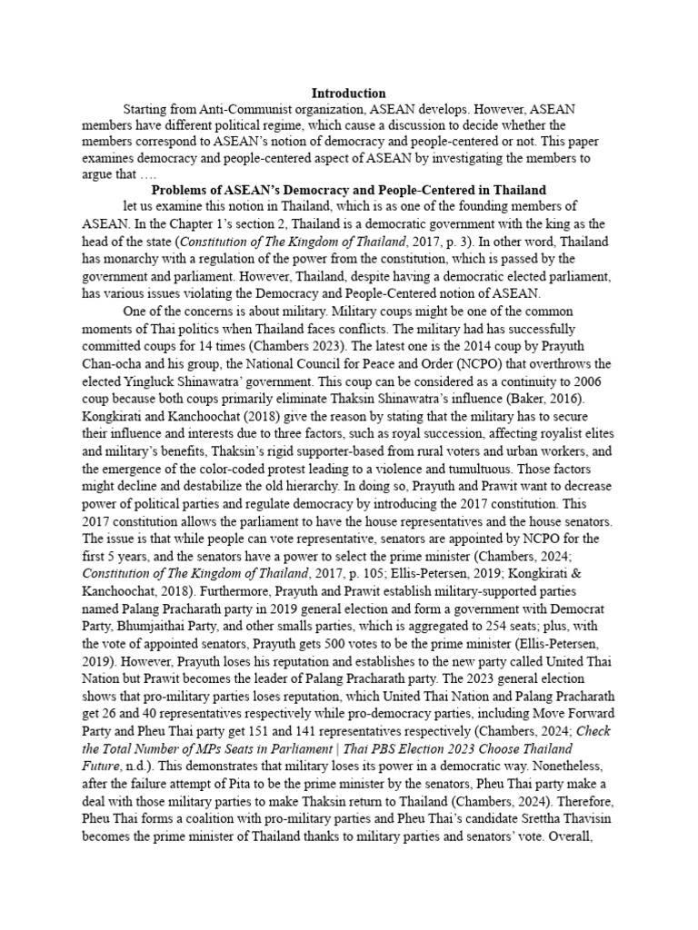 Problems of ASEAN | PDF | Accountability | Thailand