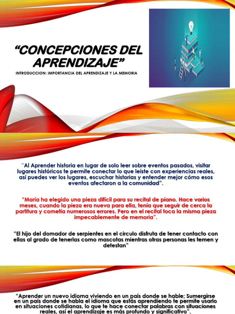 1 Concepciones Del Aprendizaje Pdf Aprendizaje Memoria