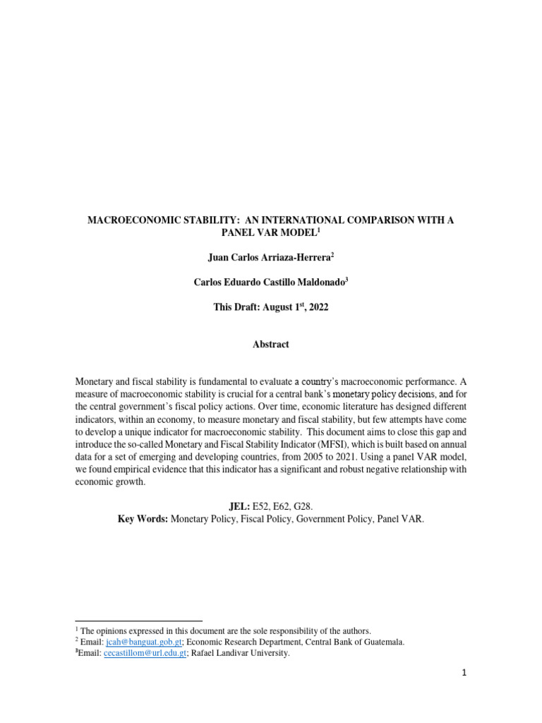 GT01 Macroeconomic+Stability+Among+G 24+Members+With+a+Panel+VAR+Model ...