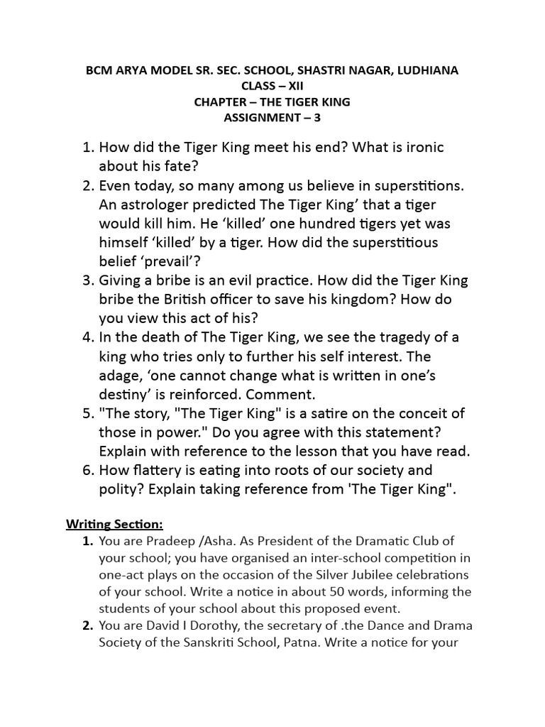 1079-C-6659-The Tiger King Assignment 2 | PDF