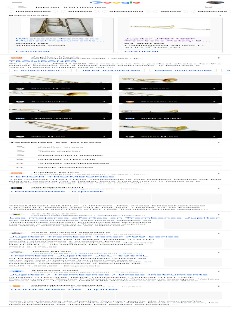 Jupiter Trombones - Buscar Con Google | PDF | Pitch (Música) | Instrumentos musicales