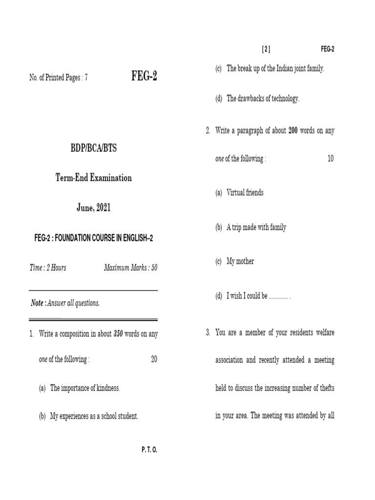 Feg-2 QP June 21 | PDF | Road Traffic Safety | Transport Safety