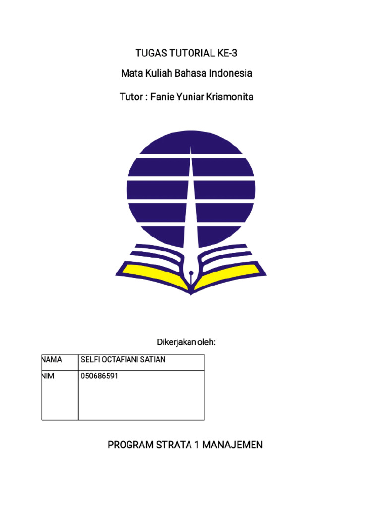 Tugas 3 BHS Indonesia | PDF