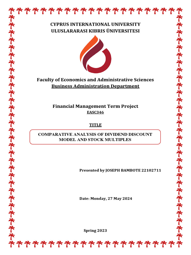 DDM vs. Stock Multiples: A Comparative Study | PDF | Valuation (Finance) | Stocks