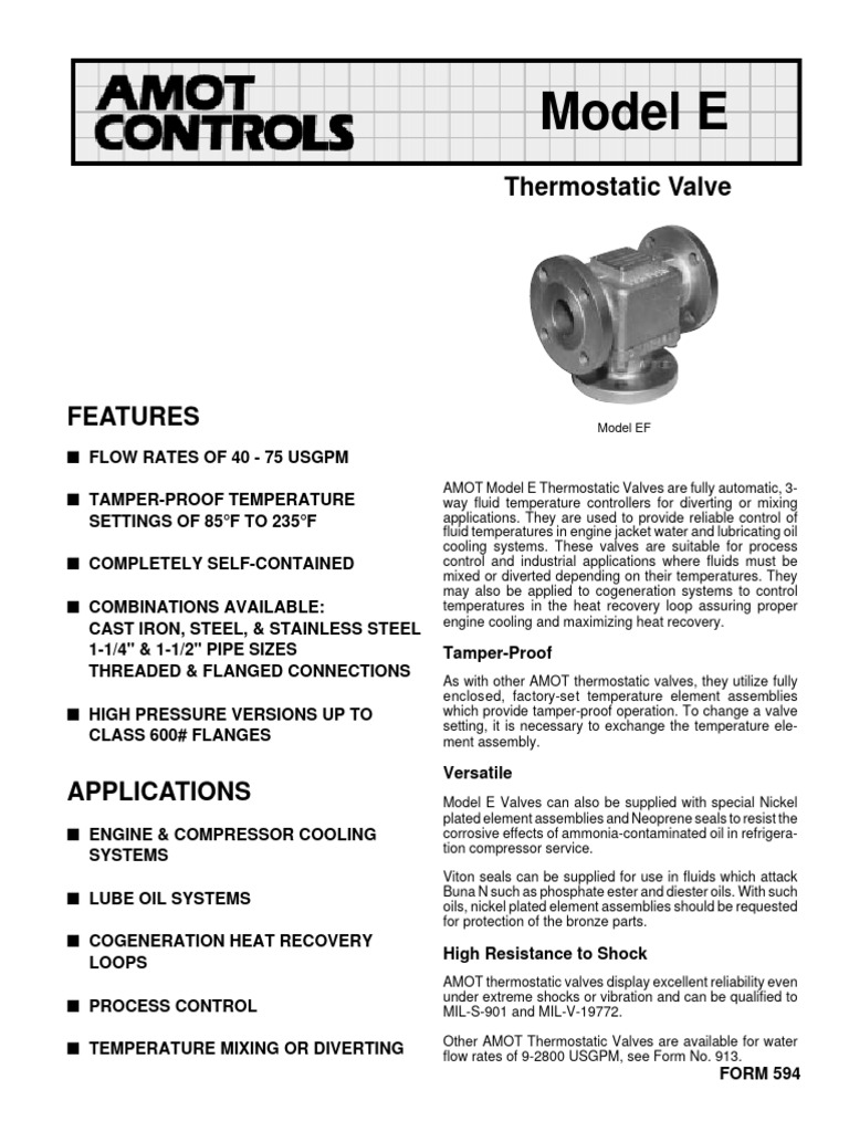 Termhostatic Valve | Download Free PDF | Valve | Mechanical Engineering