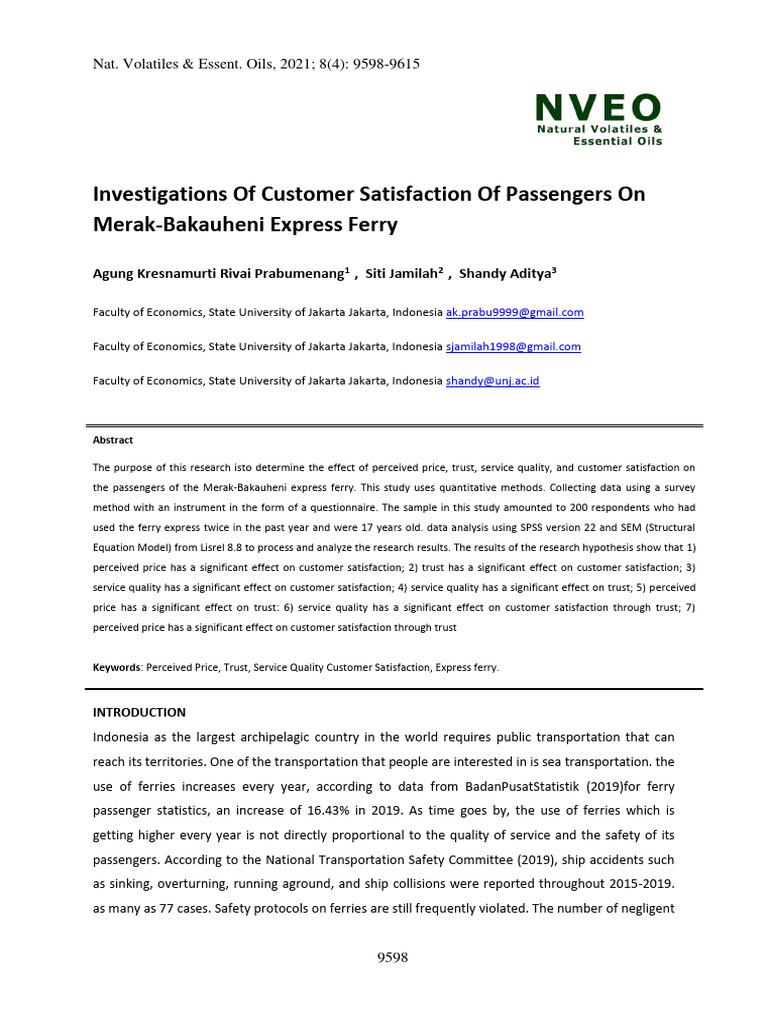 Investigations of Customer Satisfaction of Passengers On | PDF ...