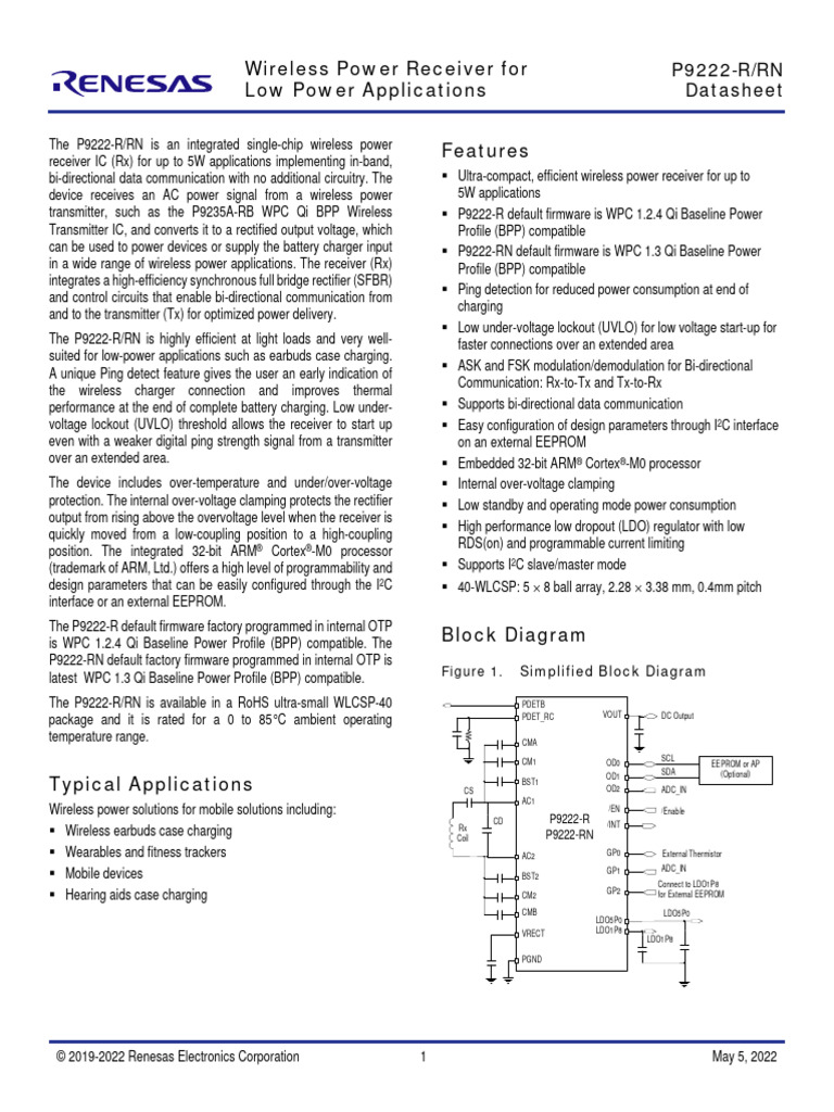 Ren P9222-R DST 20220505 1 | PDF | Rectifier | Battery Charger