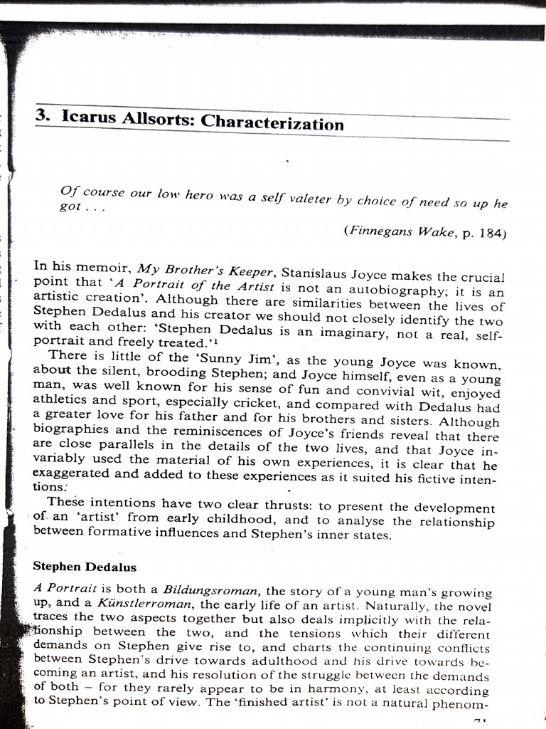Stephen Dedalus-A Critical Study | PDF | James Joyce | Narration
