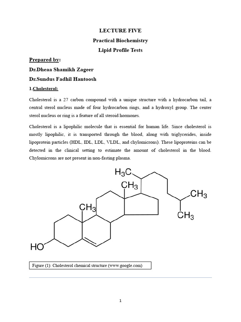 Lecture5-PracticalBiochemistry-LipidProfile 2 | PDF | Lipoprotein ...